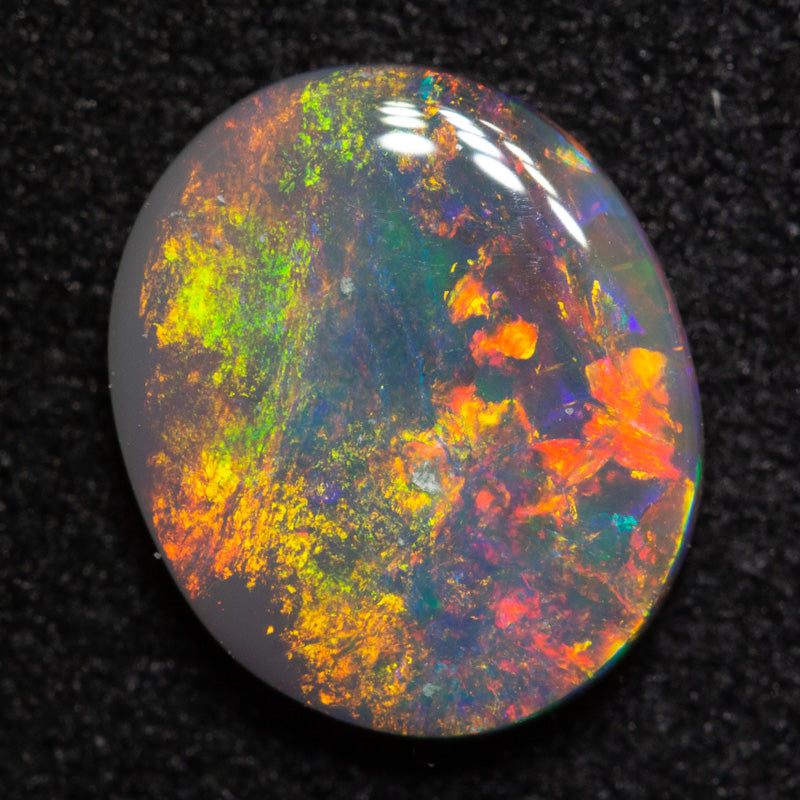 1.43 ct black opal 9.9x8.3x2.4mm