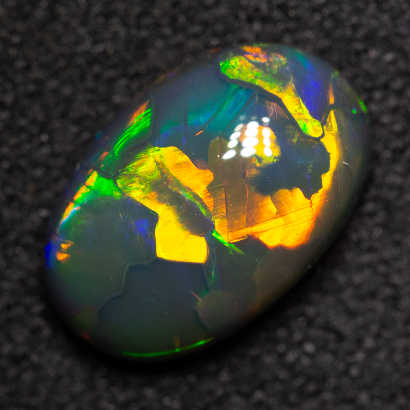 1.65 ct gem black opal 9.5x6.5x3.5mm