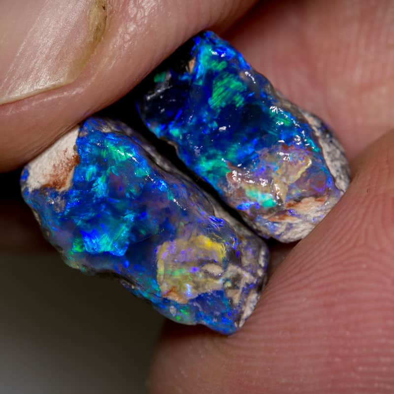 10.73 ct rough opal split