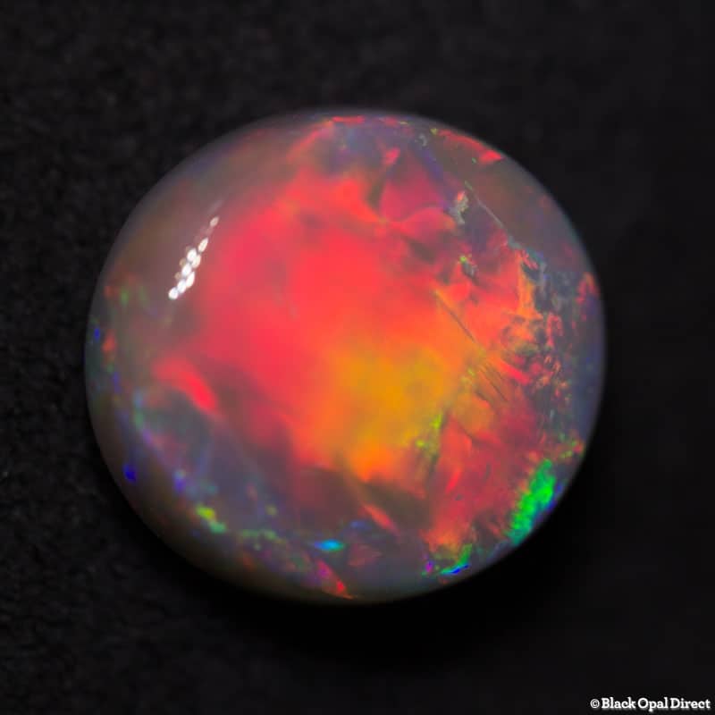 2.51 ct semi black opal 10x9x4mm