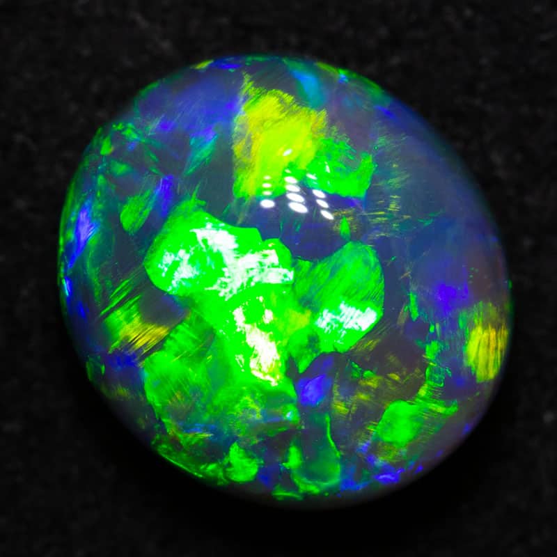 2.65 ct gem black opal 9x8.2x5.2mm
