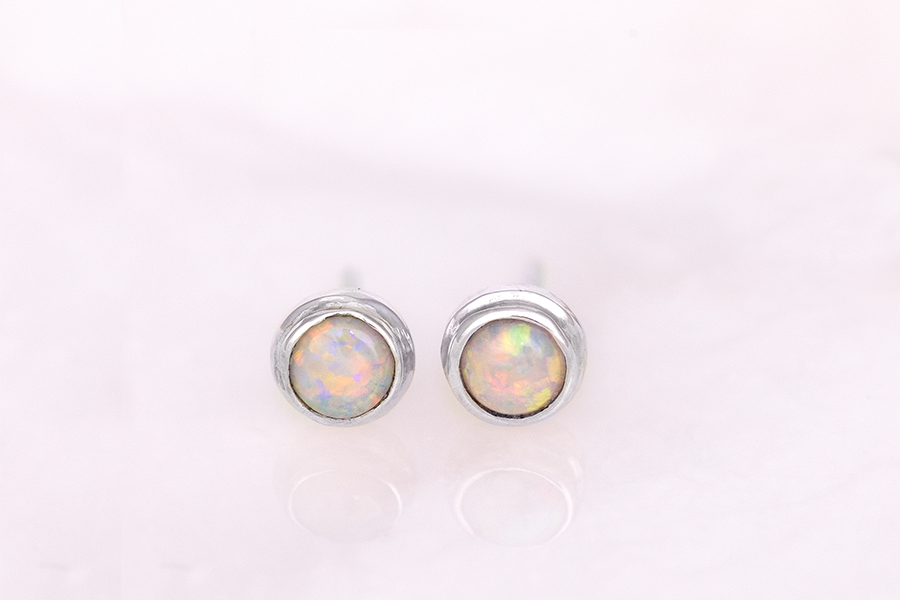 Gabriel Earrings Sterling Silver 0.34ct Crystal Opals