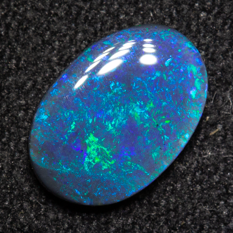 0.54 ct black opal 7.9x5.5x1.9mm