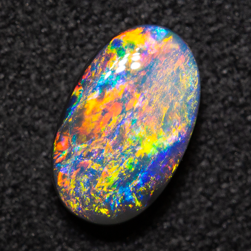 0.88 ct black opal 8.1x5x3.1mm