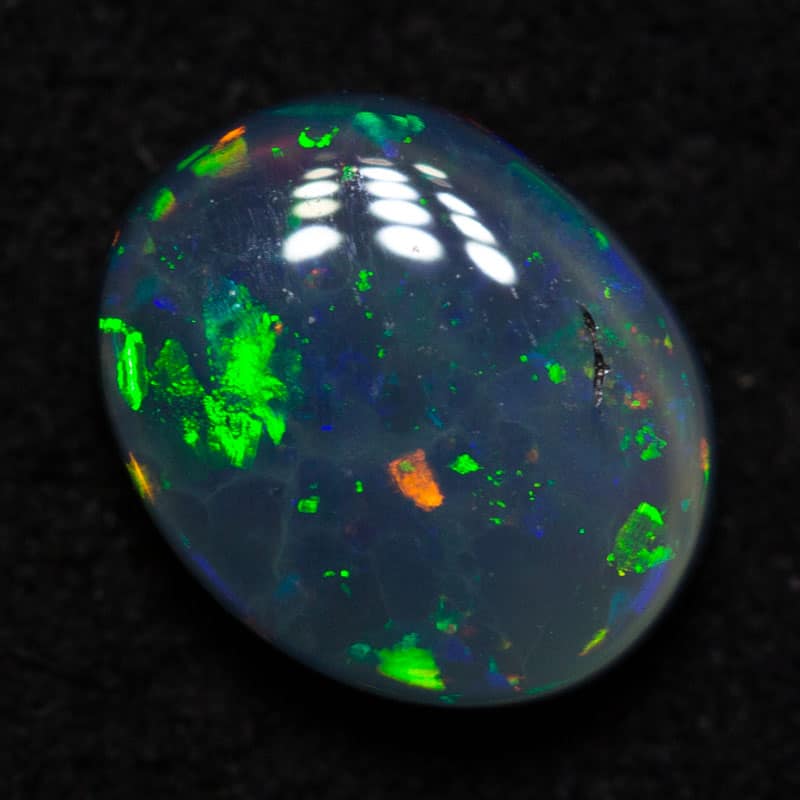 0.88ct black opal 7.2x6x3mm