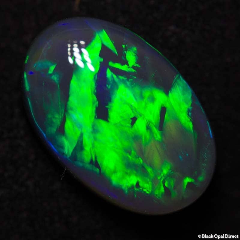 2.87 ct chinese writing semi black opal 12x8x4mm