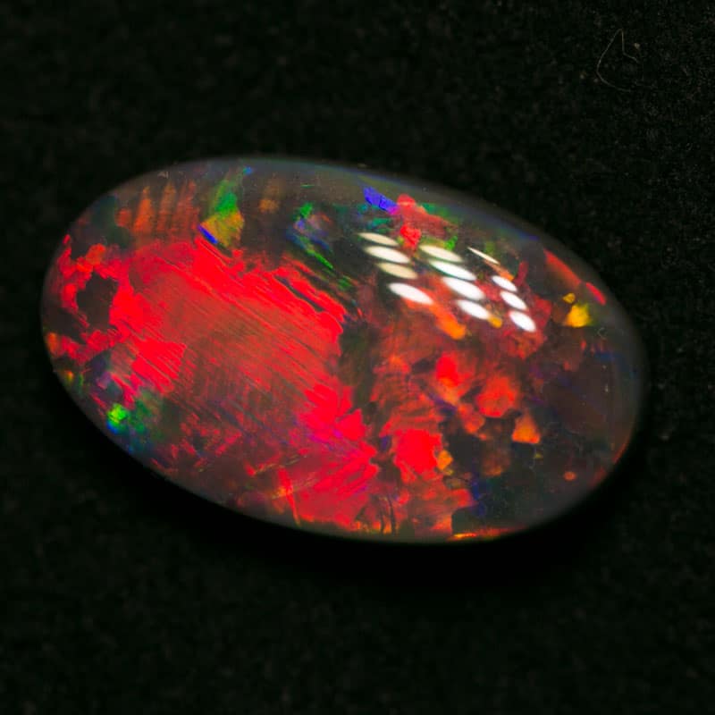 3.66 ct gem black opal 13.5x8x4.7mm
