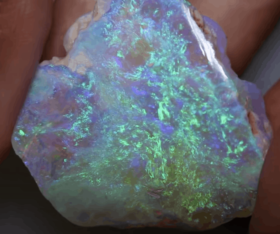 88ct crystal rough opal piece polished on one side