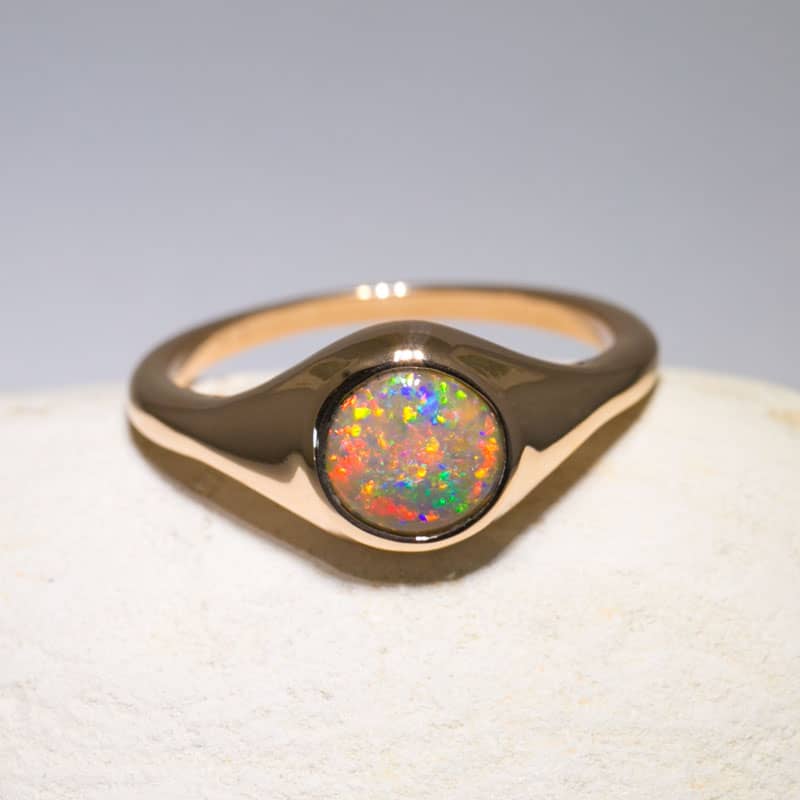 Stephanie 18kt Rose Gold Ring 0.79ct Dark Opal