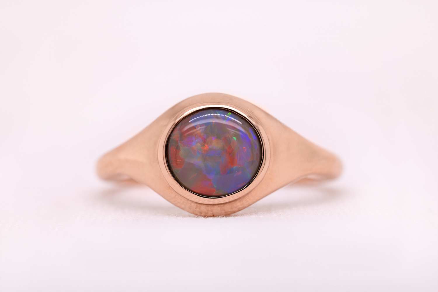 1.28 ct Dark Opal: Stephanie Ring | Black Opal Direct