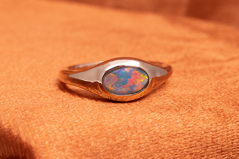 Stephanie Ring Rose Gold 0.55ct Dark Opal