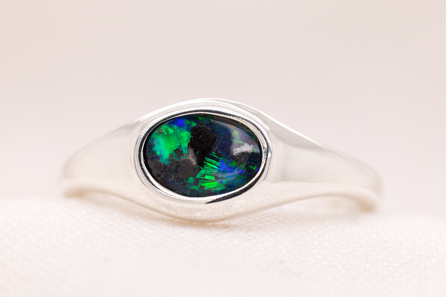 Stephanie Ring: 0.87ct Boulder Opal | Black Opal Direct